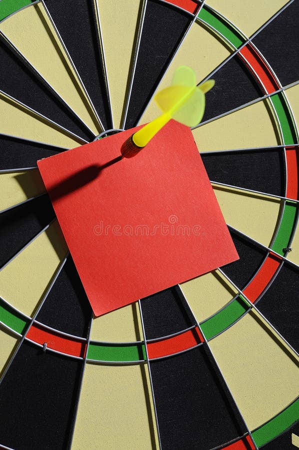 Red Paper Note with Dart Arrow Stock Image - Image of competition ...