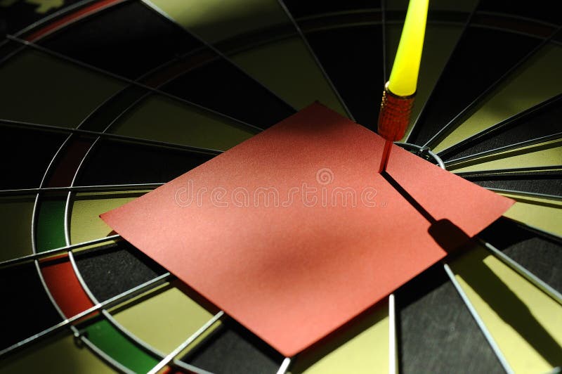 Red Paper Note with Dart Arrow Stock Image - Image of point, target ...