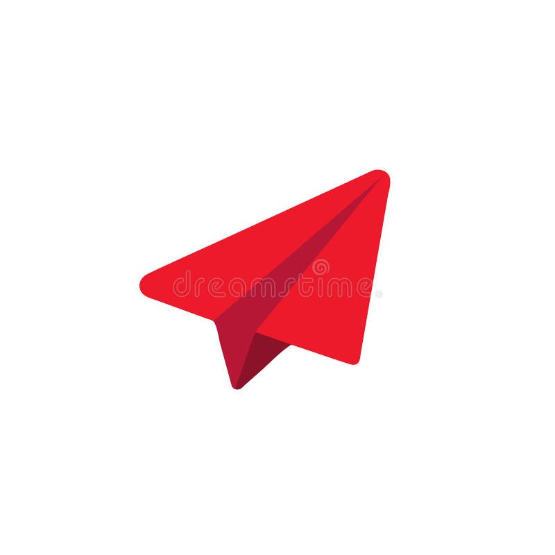 Red Paper Plane As a Leader among Blue Airplanes. Teamwork Concept. New ...