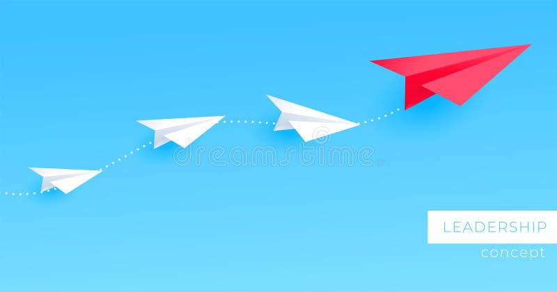 Red Paper Plane Leading with Clear Communication the Key of Success ...