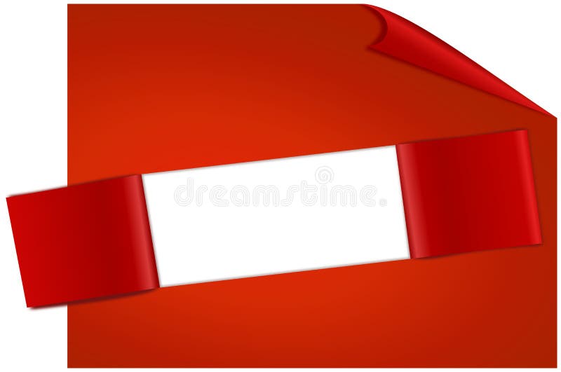 Red Paper with Rectangle Ripped Strips and Place for Text Stock ...