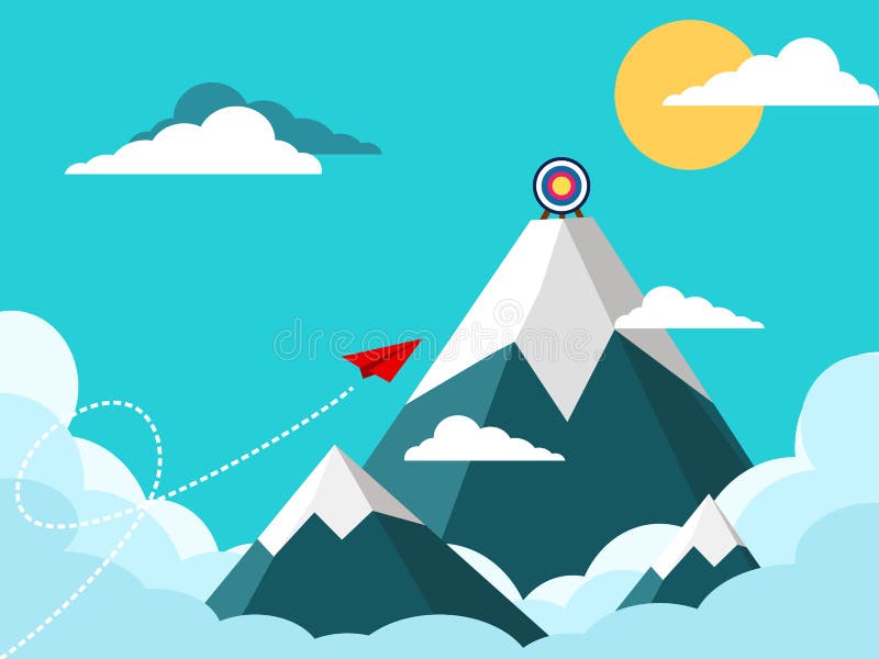 A Red Paper Rocket Aimed for the Ultimate Goal. Financial and Business ...