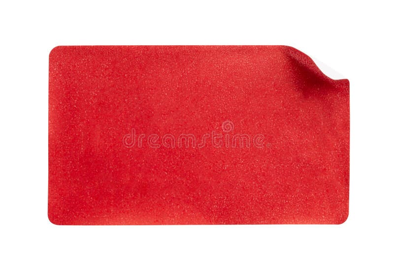 Red Paper Sticker Label Isolated on White Background Stock Image ...