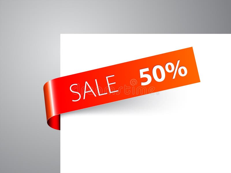 Red paper tag stock illustration. Illustration of bookmark - 16190314