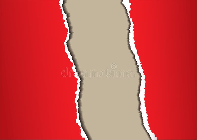 Red paper tear background stock vector. Illustration of copyspace ...