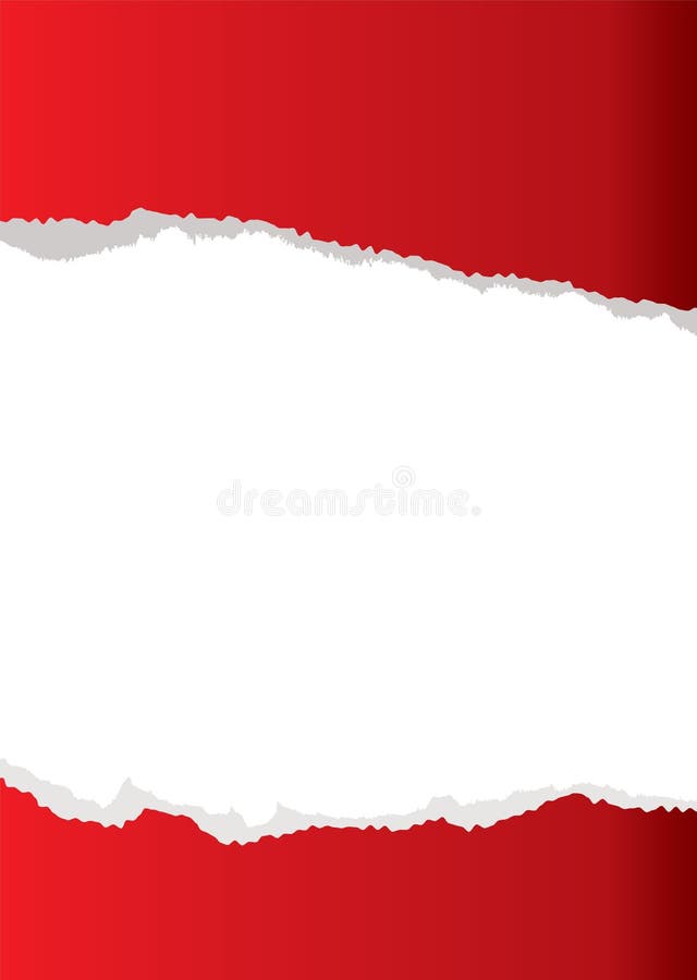 Red paper tear background stock vector. Illustration of copyspace ...