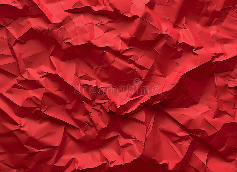 Crumpled Red Paper Texture Background Stock Illustration - Illustration ...
