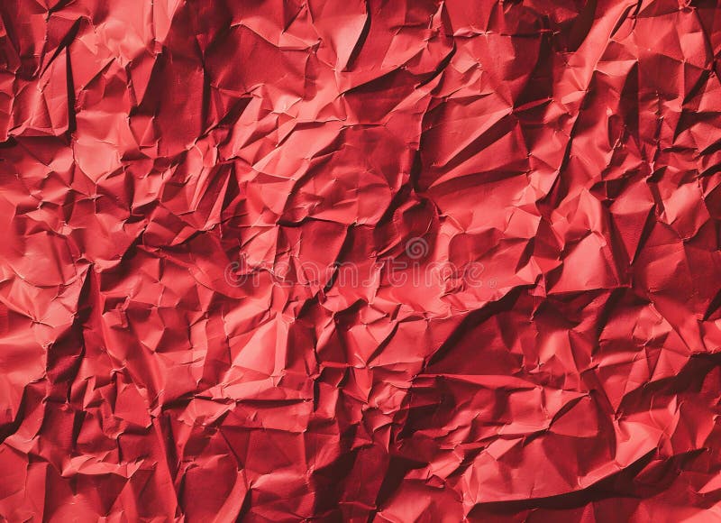 Crumpled Red Paper Texture Background Stock Illustration - Illustration ...