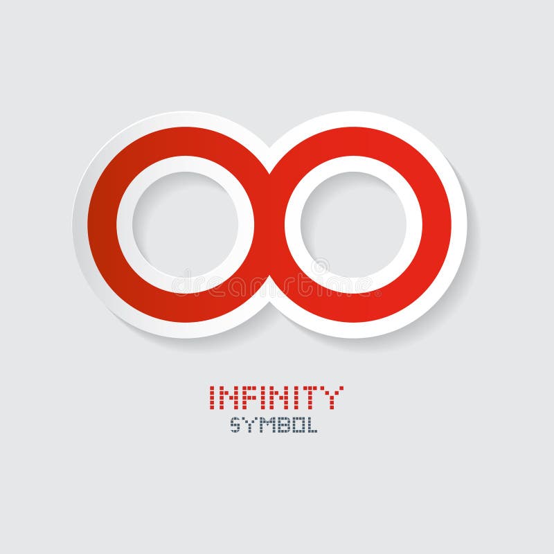 Red Paper Vector Infinity Symbol Stock Vector - Illustration of bright ...
