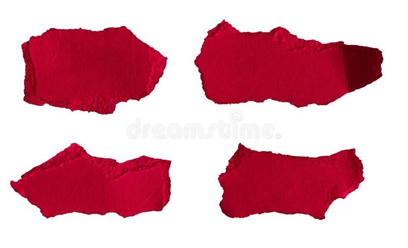 Red Paper on a White Isolated Background Stock Illustration ...