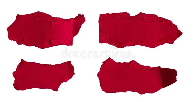 Red Paper on a White Isolated Background Stock Illustration ...
