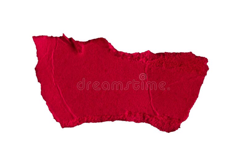 Red Paper on a White Isolated Background Stock Illustration ...