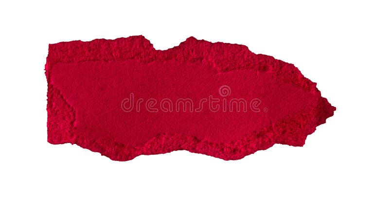Red Paper on a White Isolated Background Stock Image - Image of mono ...
