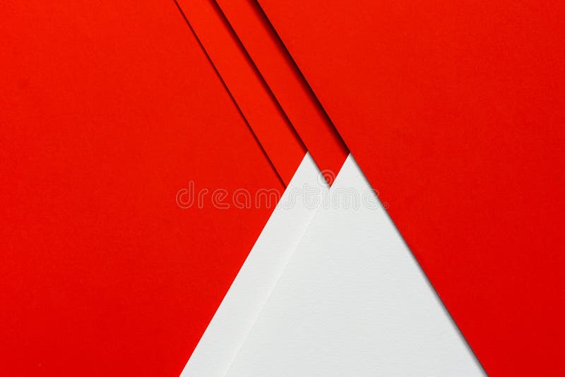 Red Paper and White Paper are Stacked on Top of a Blank Red Paper in ...
