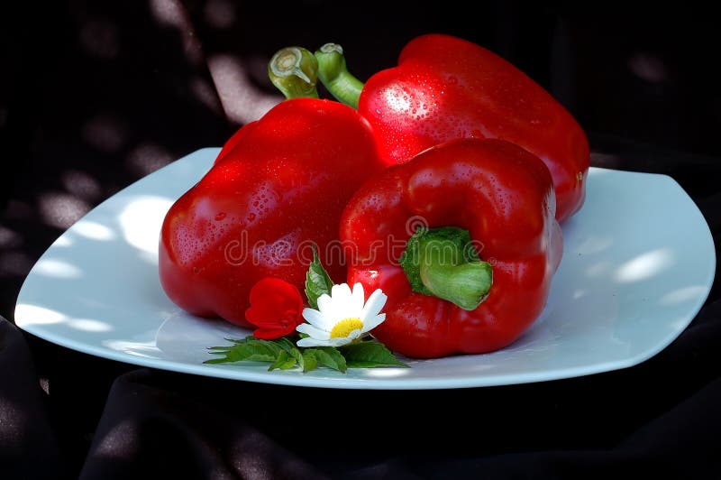 Red paprika stock photo. Image of mass, kitchen, bunch - 2443754