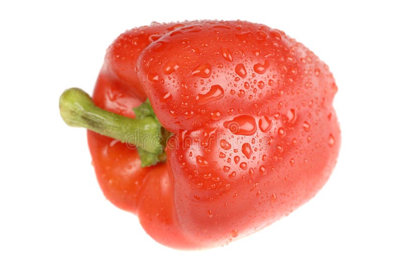 Red paprika stock image. Image of white, shiny, green - 9126863