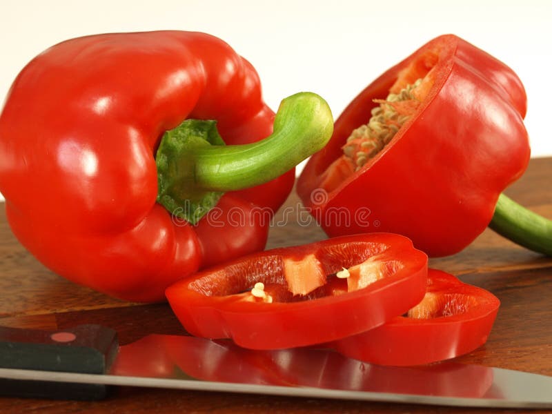 Red Paprika, Closeup, Isolated Stock Photo - Image of ingredient ...