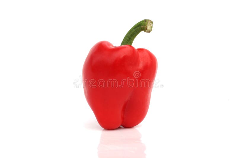 Red paprika on isolated stock photo. Image of ingredient - 83754376