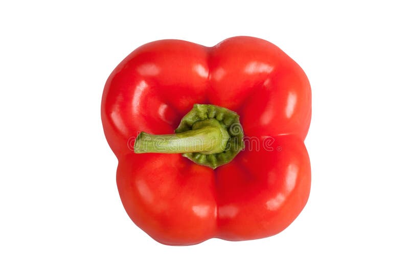 Red Paprika Isolated on White Background with Clipping Path Stock Image ...