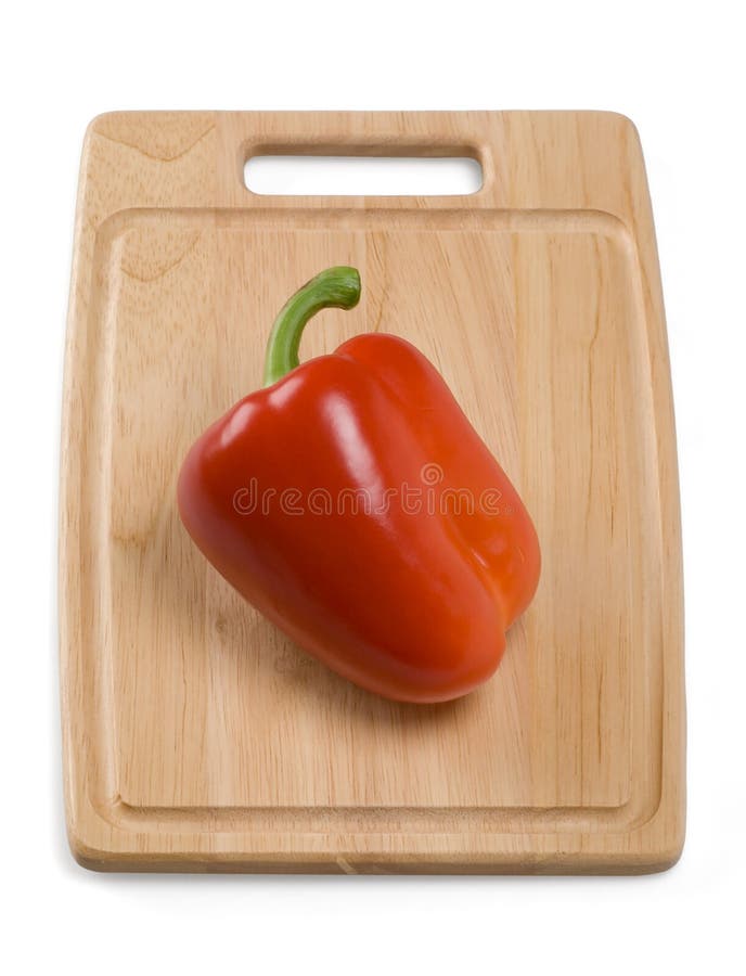 Red Paprika on the Kitchen Board Stock Image - Image of organic, group ...