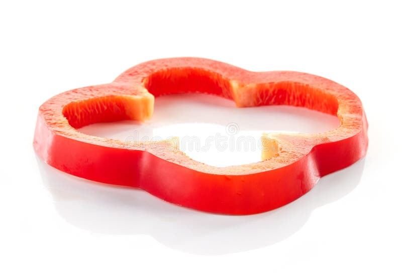 Red paprika slice stock photo. Image of ripe, isolated - 66089482