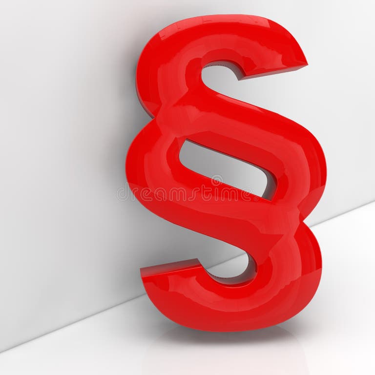 Red paragraph symbol in 3D stock illustration. Illustration of abstract ...