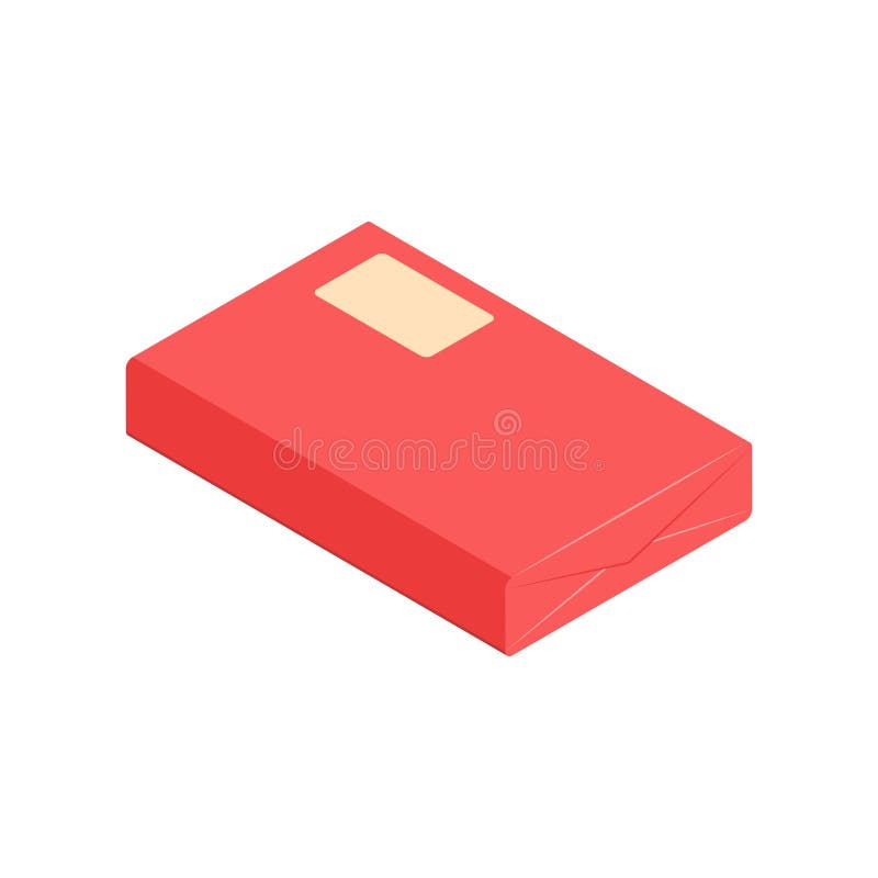 Red Parcel Isometric Composition Stock Vector - Illustration of ...
