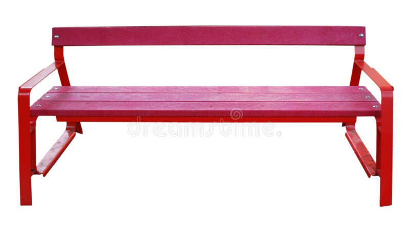 Red Park Bench stock photo. Image of relax, exterior - 32285952
