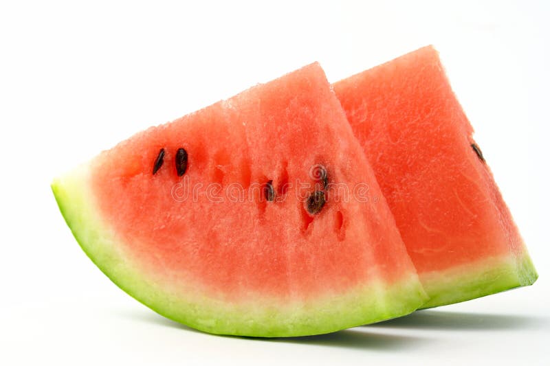 Red Part of Watermelon on White Background Stock Photo - Image of water ...