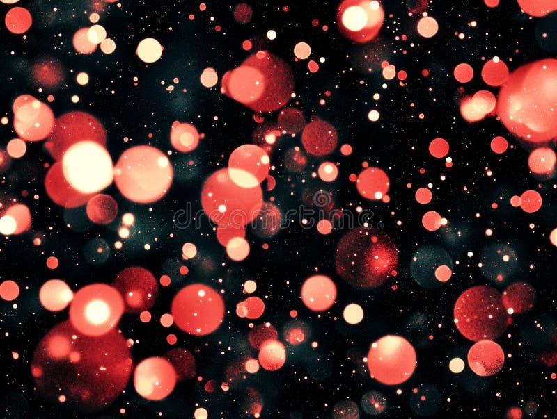Red Particles Dance and Float Against a Deep Black Background, Evoking ...