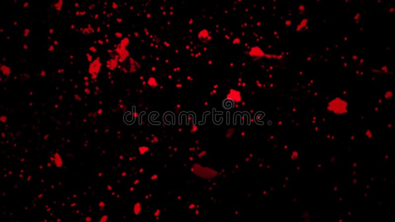 Red Particles Effect Dust Debris Isolated on Black Background, Motion ...