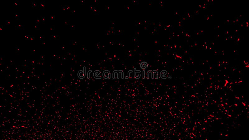 Red Particles Effect Dust Debris Isolated on Black Background, Motion ...