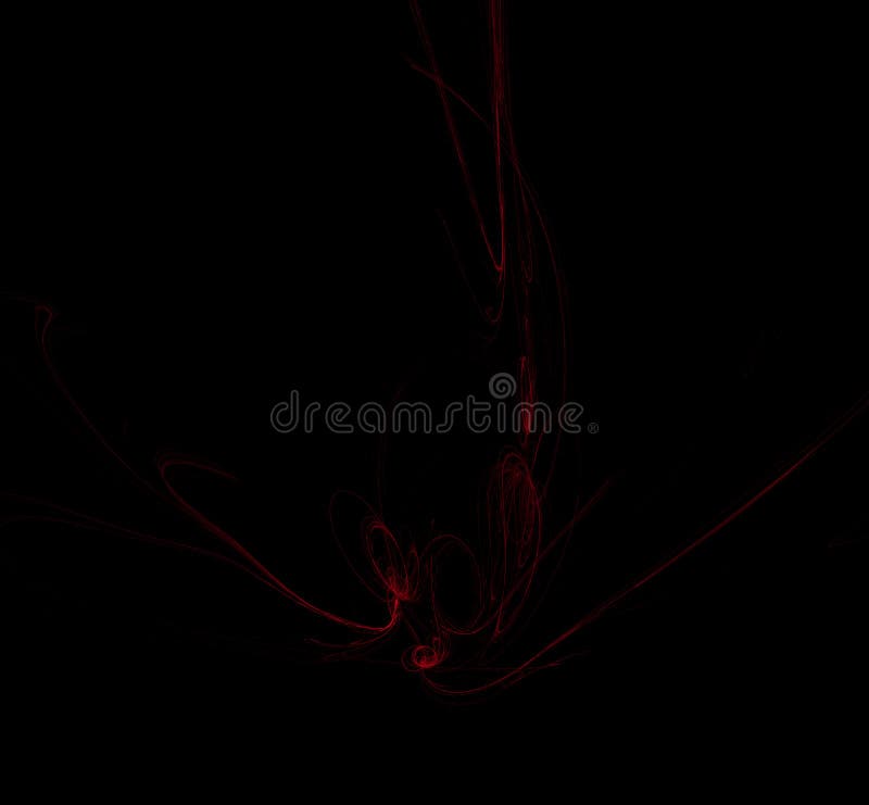 Red Particles Fractal on Black Background. Fantasy Fractal Texture ...