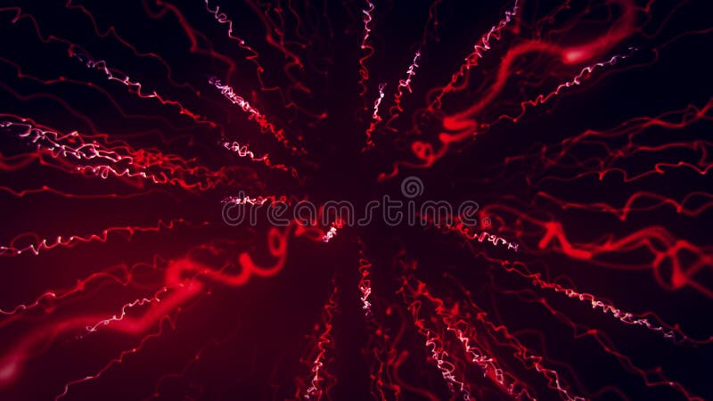 Red Particles Strands Loop Abstract Motion Background Stock Footage ...