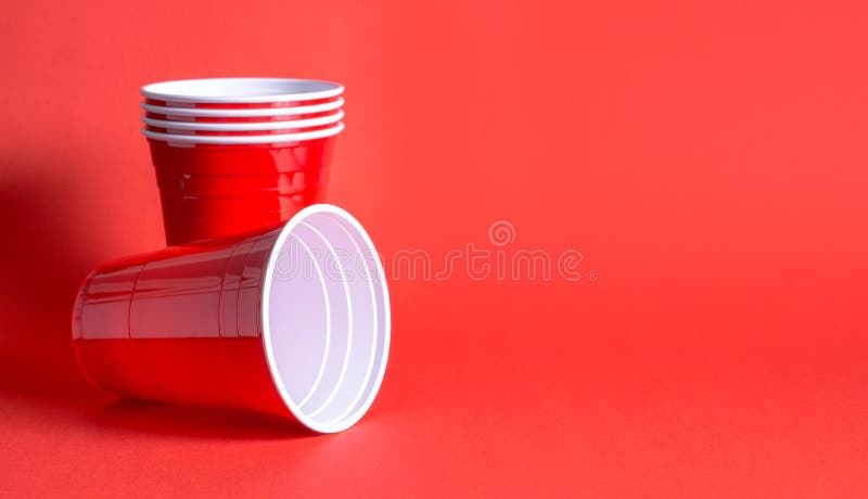 Stack Plastic Red Cup Party