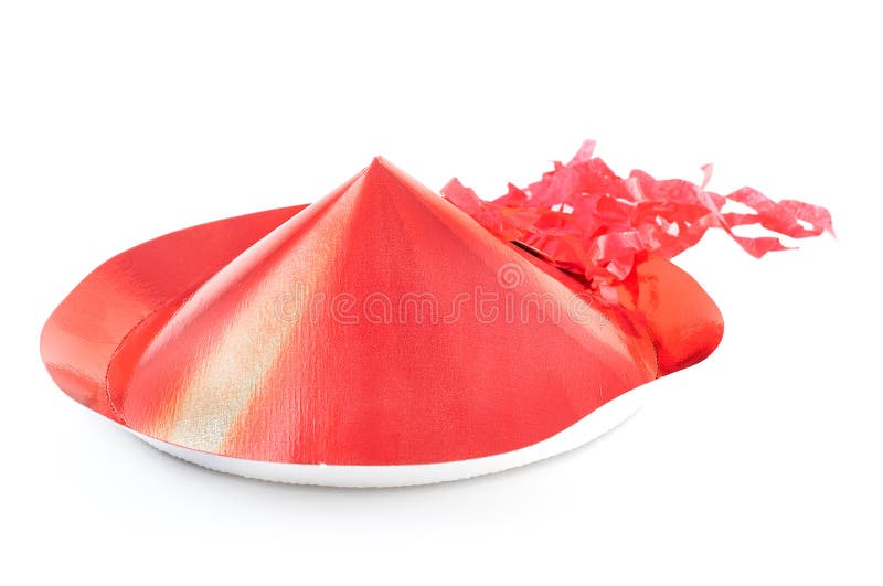 Red party hat stock image. Image of isolated, beautiful - 12160623