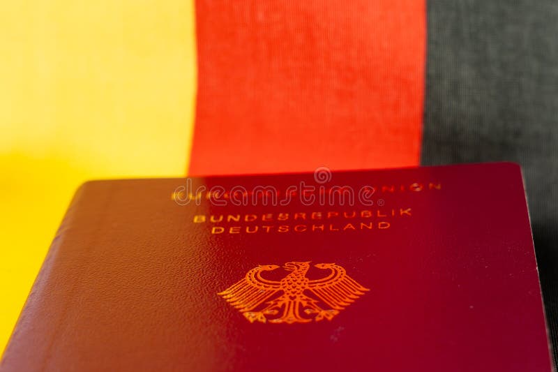 Red Passport of a German Citizen. Stock Image - Image of crossing ...