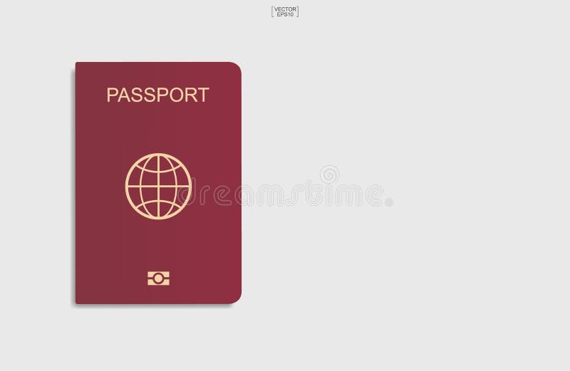 Red Passport on White Background. Vector Stock Illustration ...