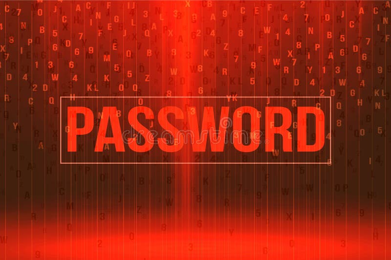 Red Password Background Security Concept Stock Illustration ... Red Password Background Security Concept Stock Illustration ...