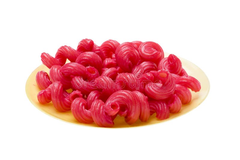 Red pasta on white stock image. Image of food, meal, nutrition - 19044327