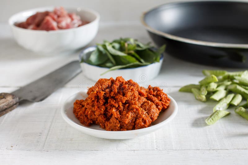 Red paste. stock image. Image of dish, panang, india - 72922789