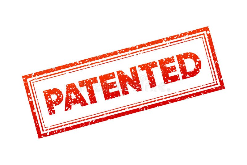 Red Patented Label on a White Background. Patent Banner Badge. Patented ...