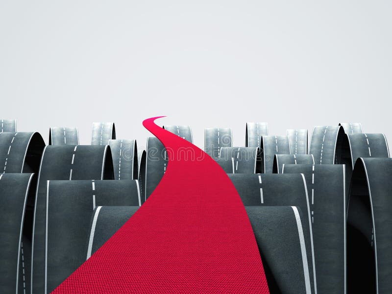 Red path stock illustration. Illustration of selection - 31826173