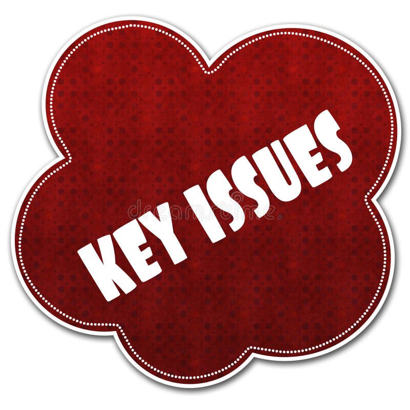Red Pattern Cloud with KEY ISSUES Text Written on it. Stock ...