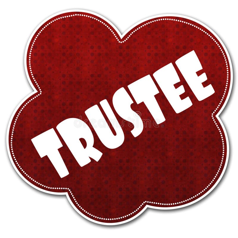 TRUSTEE Text on Old Scroll Paper Drawing Illustration Stock ...