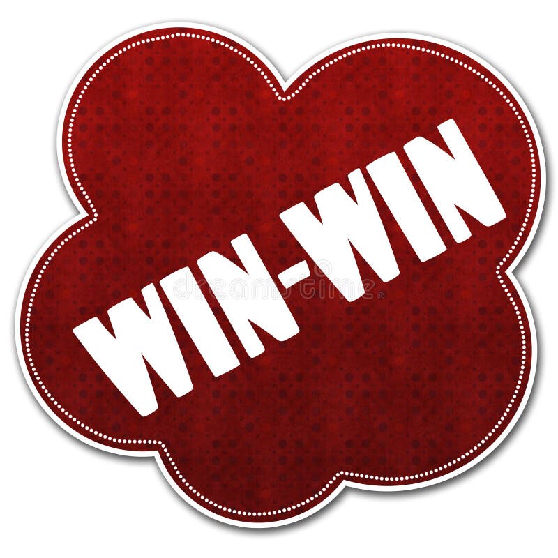 Red Pattern Cloud with WIN WIN Text Written on it. Stock Illustration ...