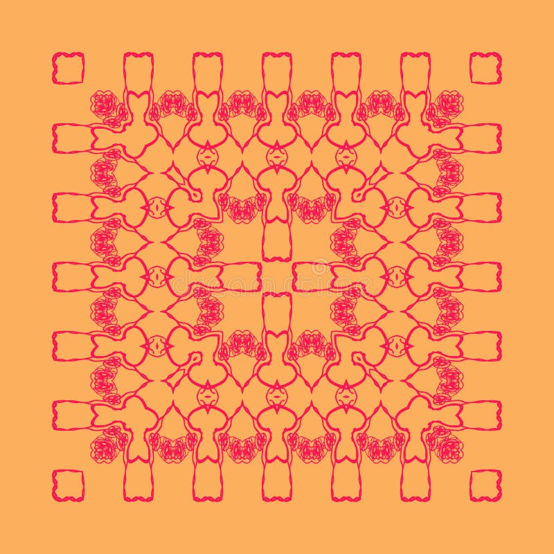 Red lace pattern stock illustration. Illustration of fine - 125905206