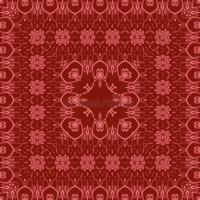 Red lace pattern stock illustration. Illustration of fine - 125905442