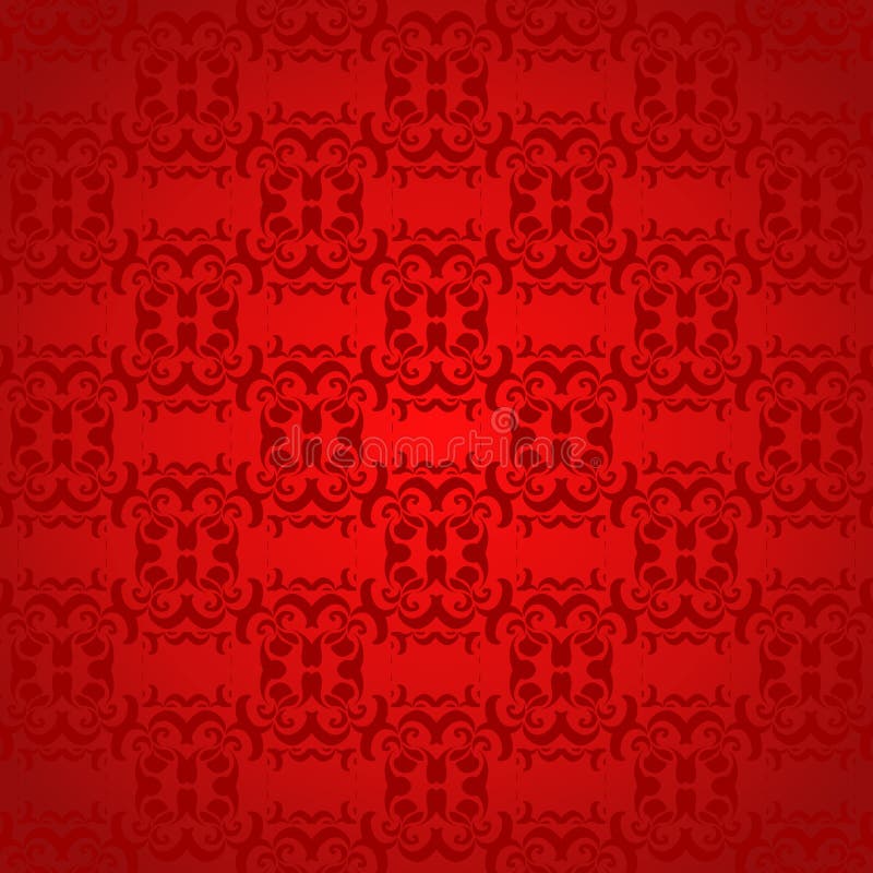 Red Pattern Wallpaper stock illustration. Illustration of floral - 63977586