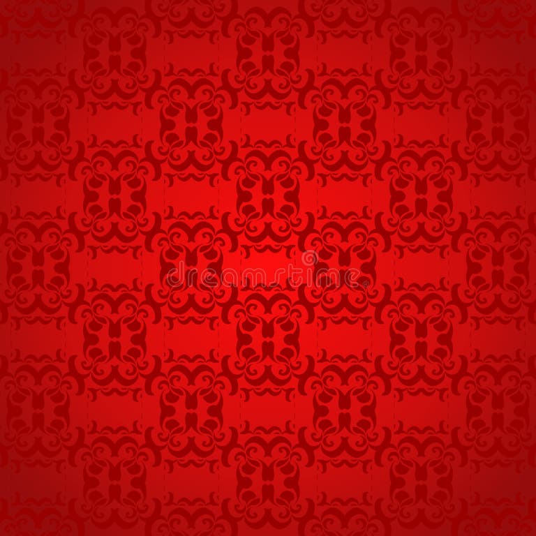 Red Pattern Wallpaper stock illustration. Illustration of floral - 63977586